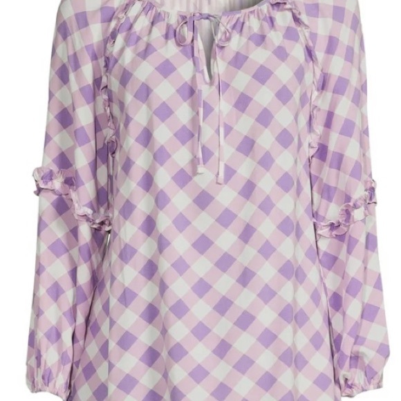 The Pioneer Woman | Tops | The Pioneer Woman Micro Ruffle Collar Long ...